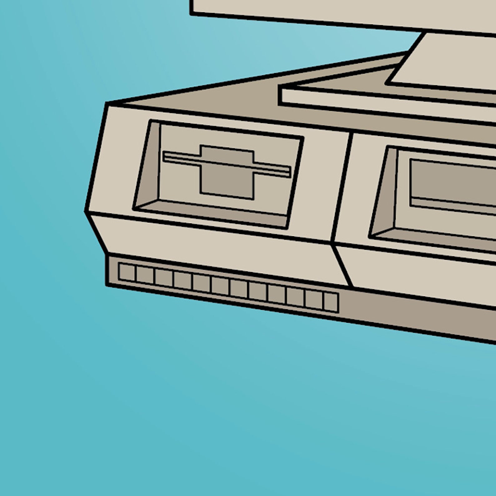 Old Computer Digital Art Print - Etsy