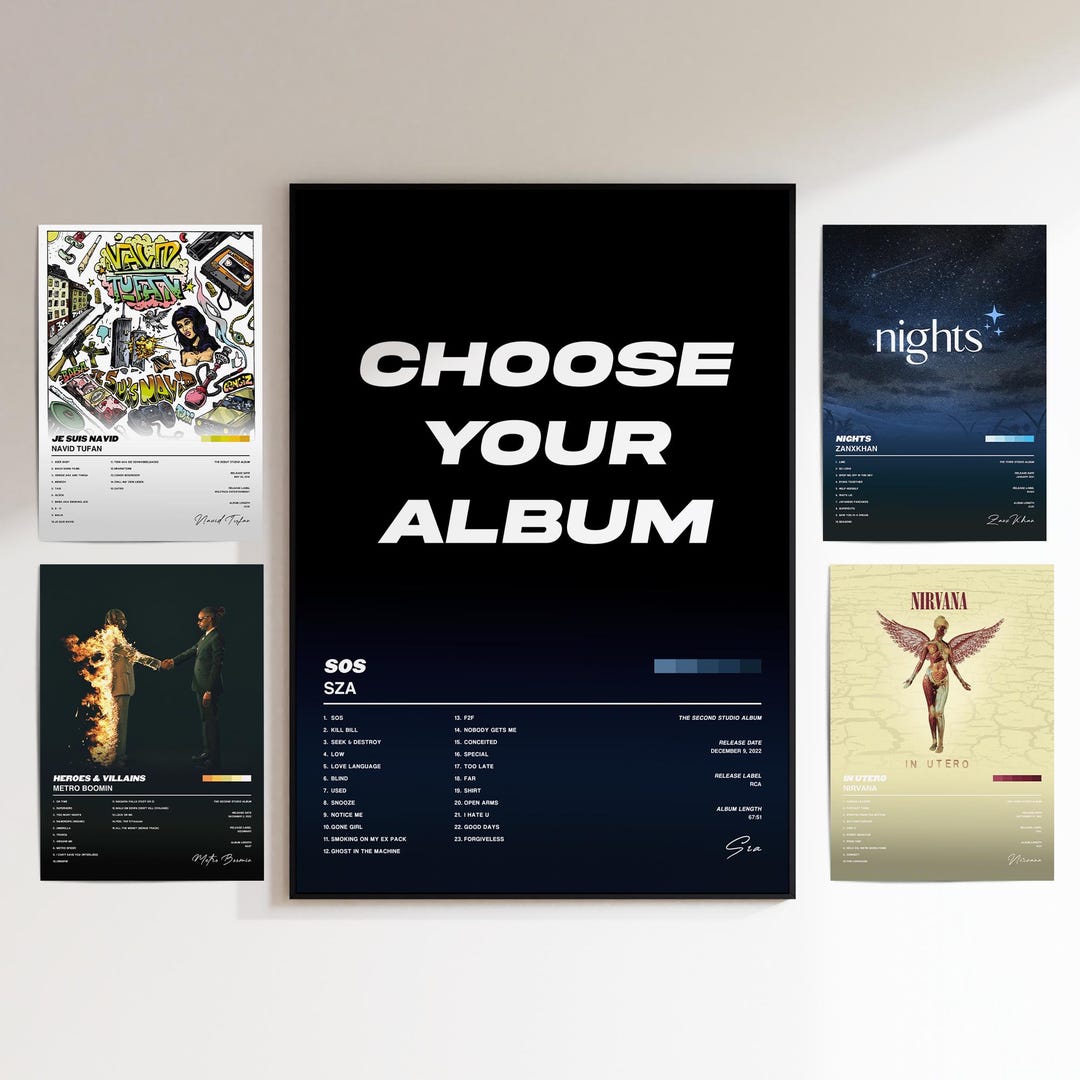 Choose Your Own Album Poster Custom Album Poster Blurred Digital Poster ...