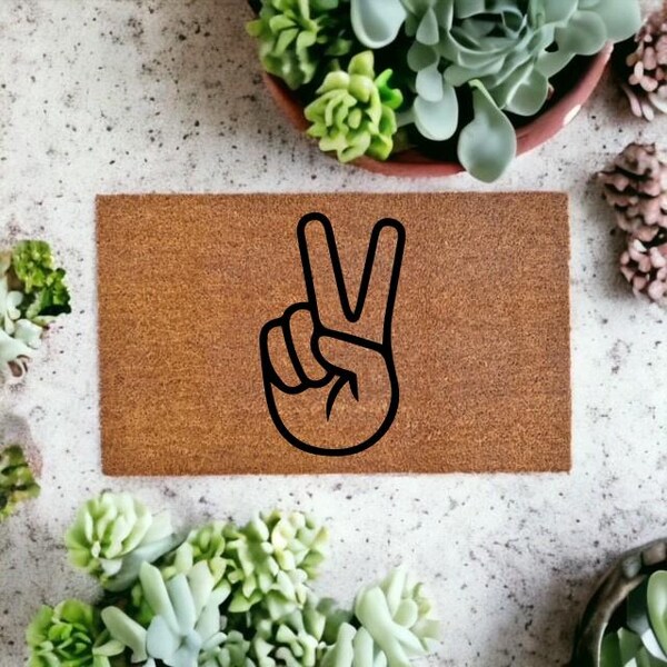 Peace Doormat - Etsy
