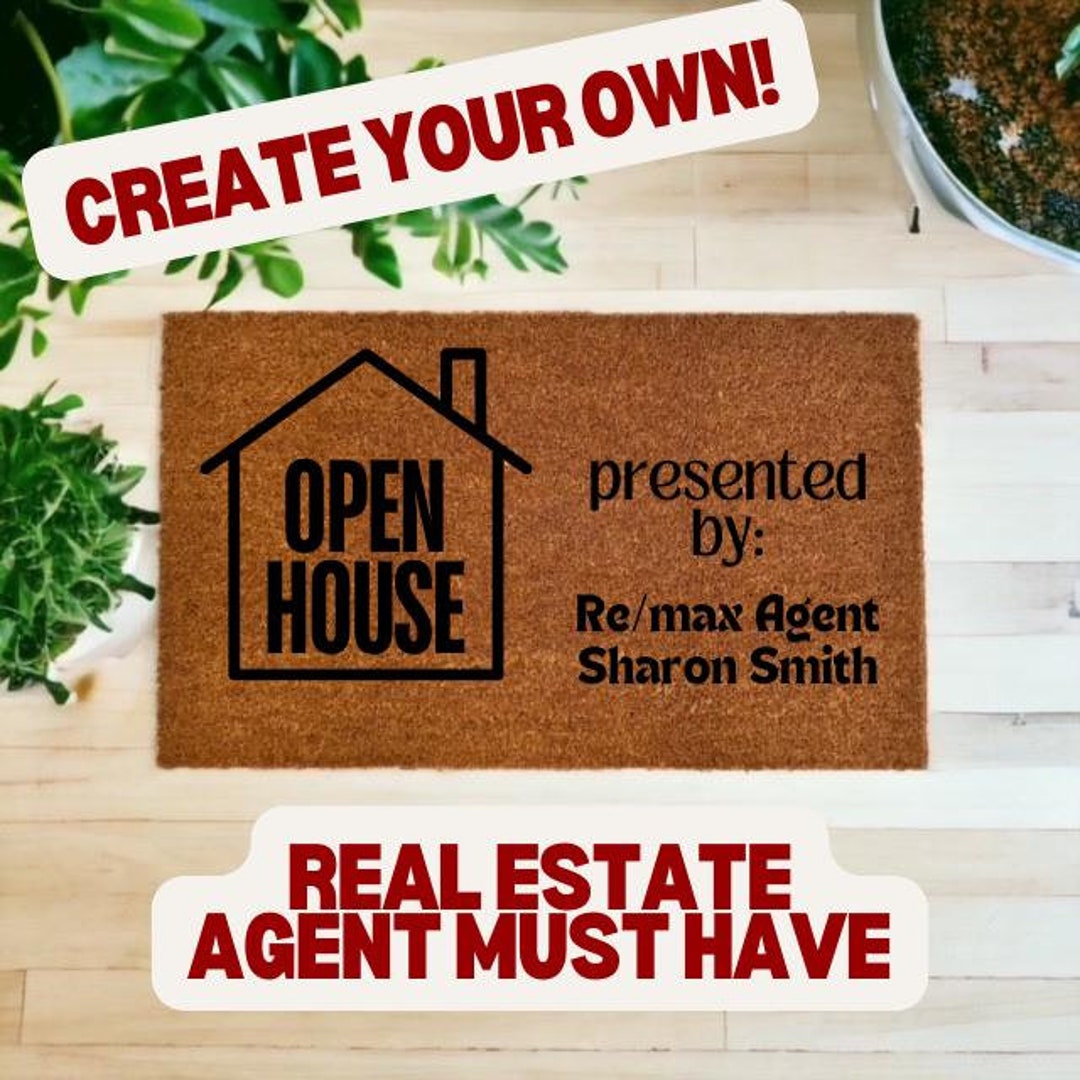 Open House Doormat/ Create Your Own Doormat/real Estate Agent Gift ...
