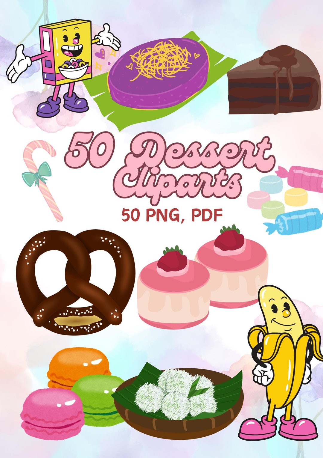 Dessert Clipart 50 PNG | Chocolate Clipart, Bakery Clipart, Dessert ...
