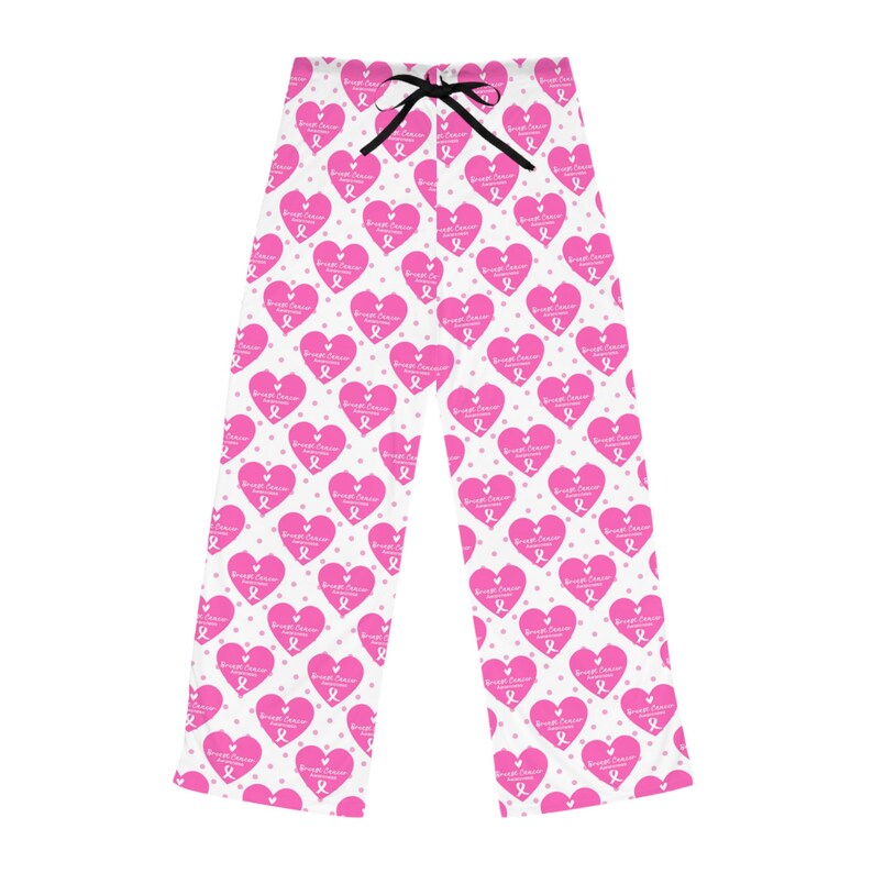 Pajama Pants Breast Cancer Awareness Heart Design, Pajama Pants, Breast ...
