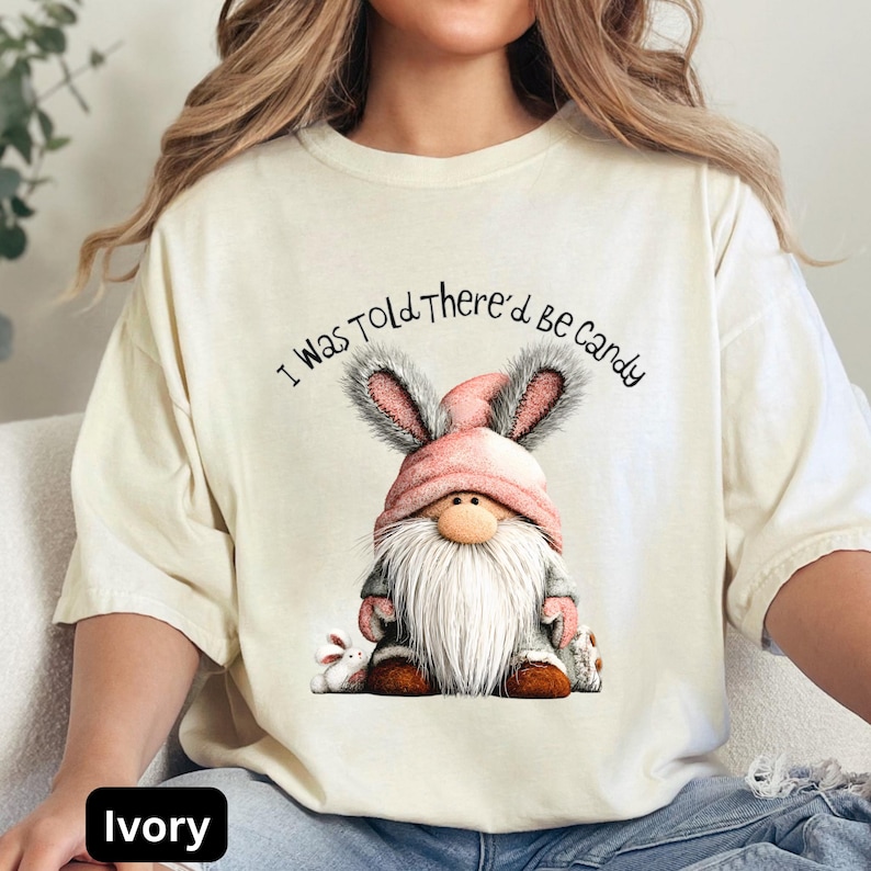 Easter Gnome Comfort Colors T-shirt | Spring Gnome Tee, Humorous Gnome ...