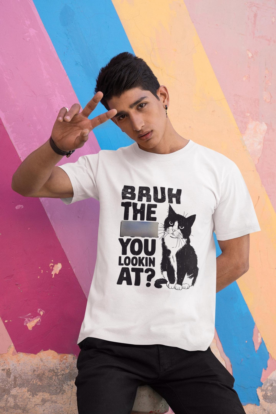 Funny Unhinged Mature Cat T=shirt, Funny Inappropriate Shirt, Offensive ...