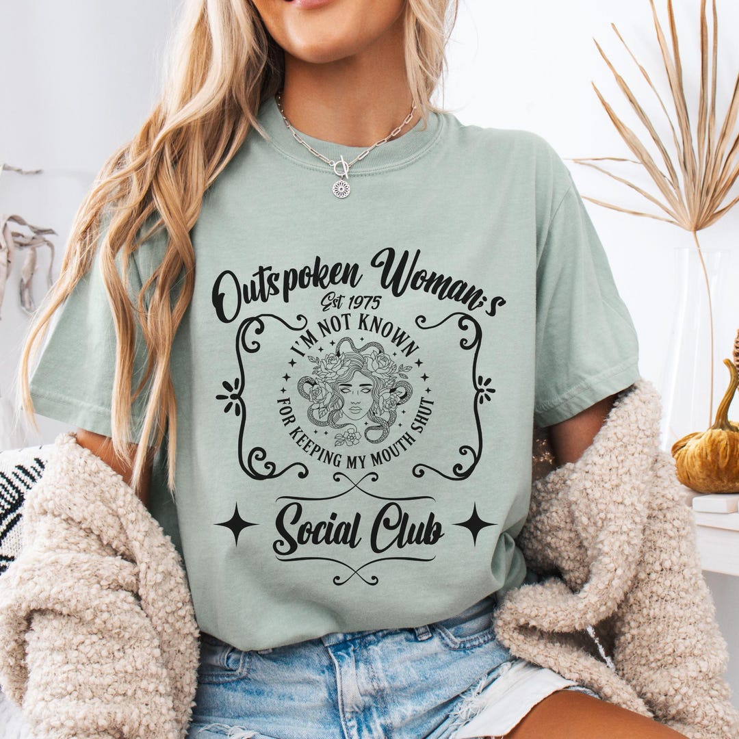 Outspoken Woman's Social Club Comfort Colors Unisex T-shirt, Custom ...