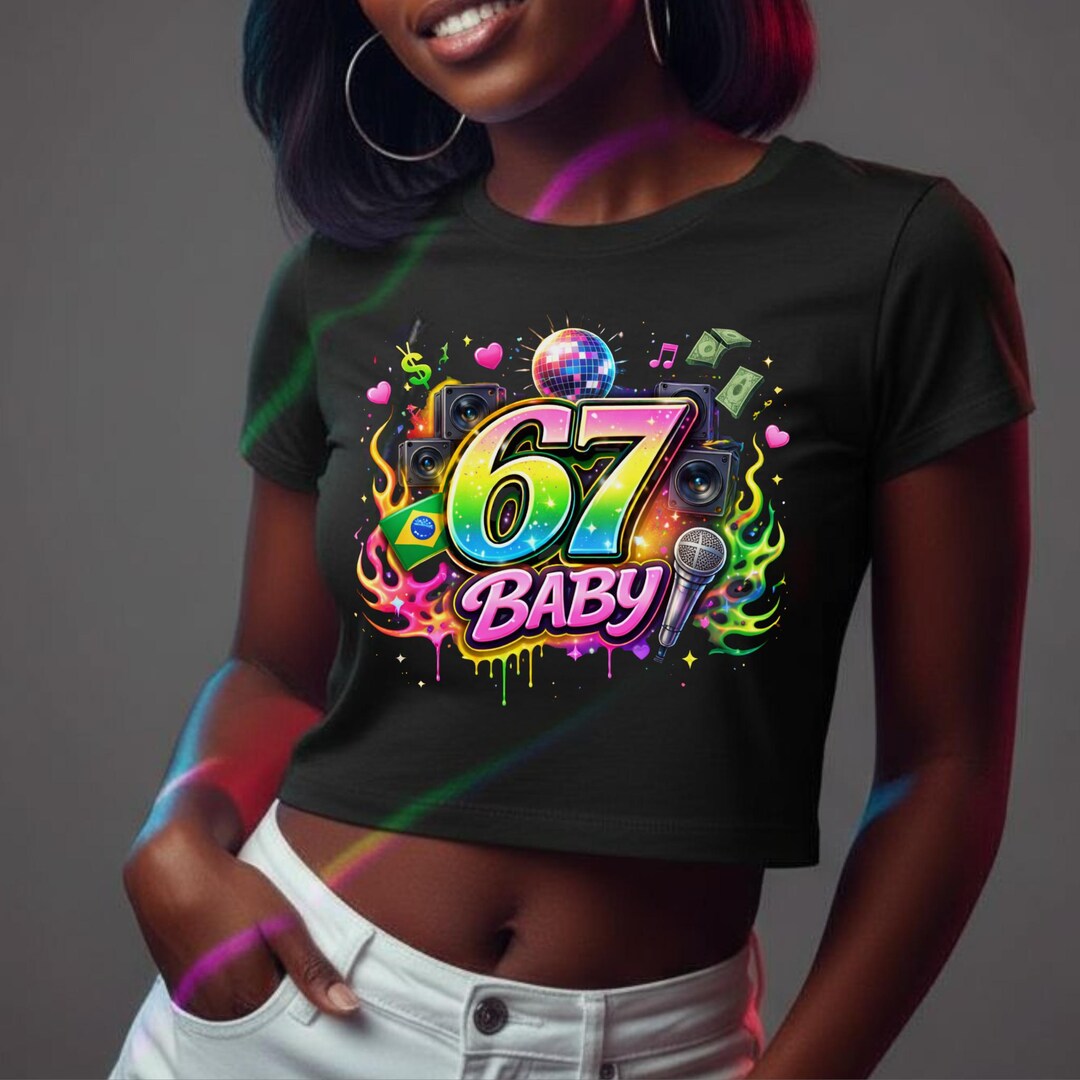 Six Seven Brazilian Y2k Cropped Baby Tee, Festival Women's Crop Tee - Etsy