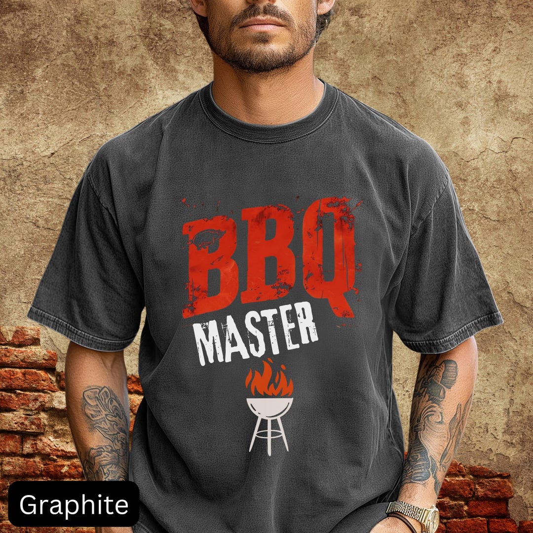 BBQ Custom Comfort Colors Grill Graphic T-shirt, Barbecue Grilling ...