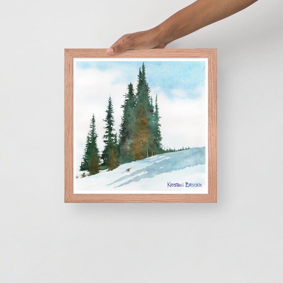 Winter Pines - Framed Paper Art Print - Giclee Quality - Original ...