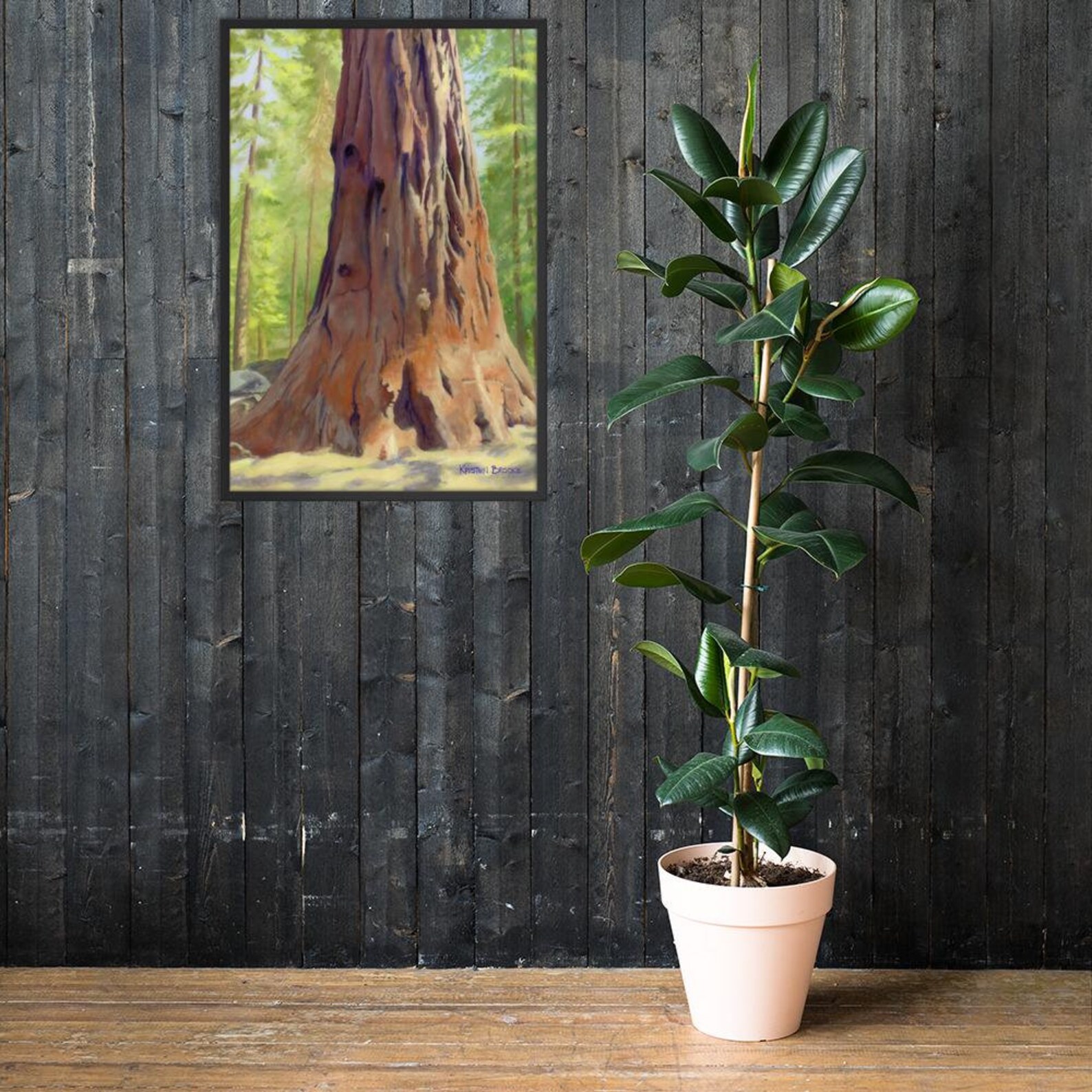 Big Red Sequoia - Framed Paper Art Print - Giclee Quality - "sequoia ...