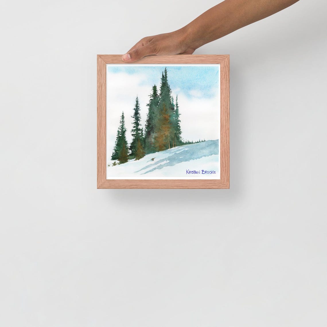 Winter Pines - Framed Paper Art Print - Giclee Quality - Original ...