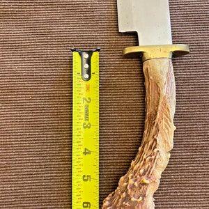 Large Custom Stag 17" Hunting Knife With Carved Handle - Etsy
