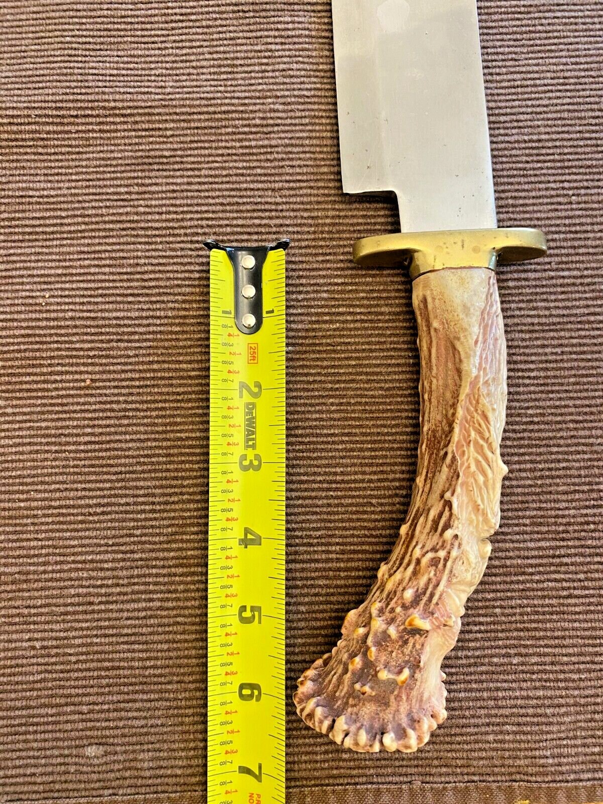 Large Custom Stag 17 Hunting Knife With Carved Handle - Etsy