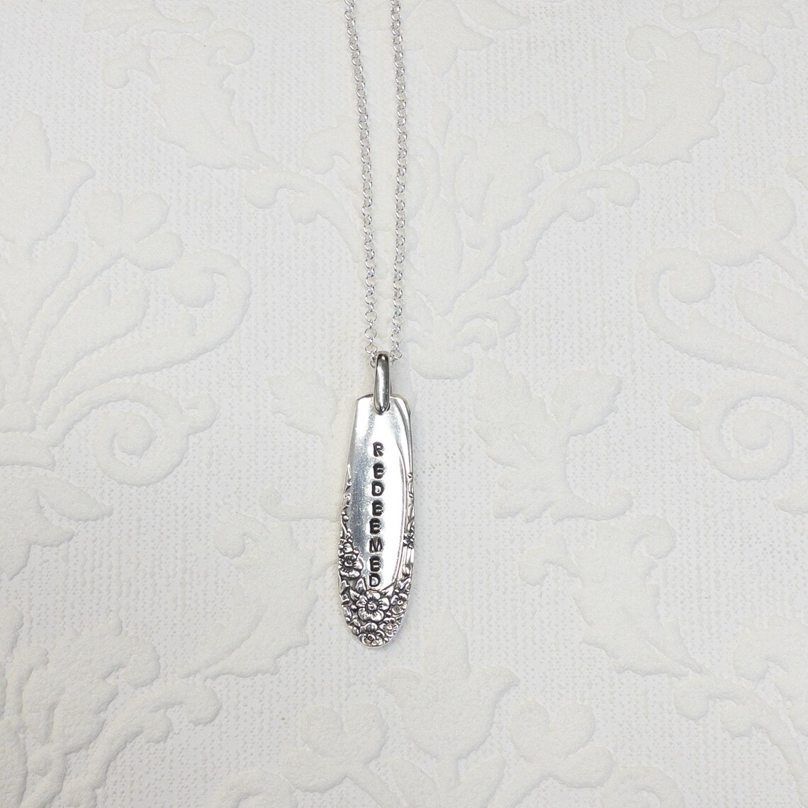 Stamped Word Spoon Handle Pendant - Etsy