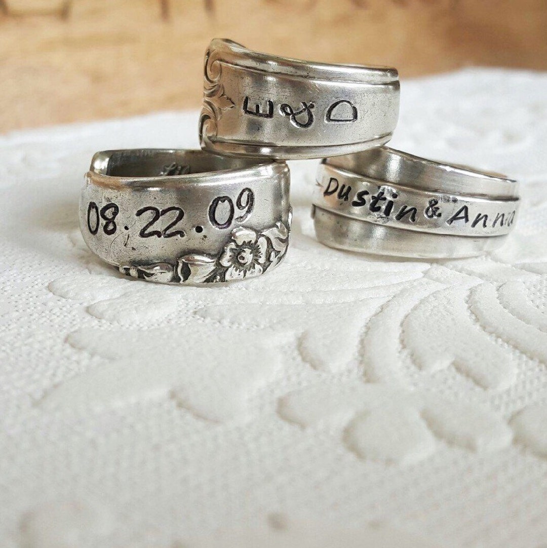 Custom Stamped Spoon Ring - Etsy
