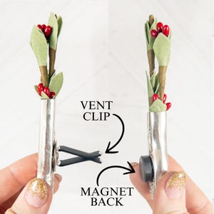 Tiny Silver Vase Vent Clip - Etsy