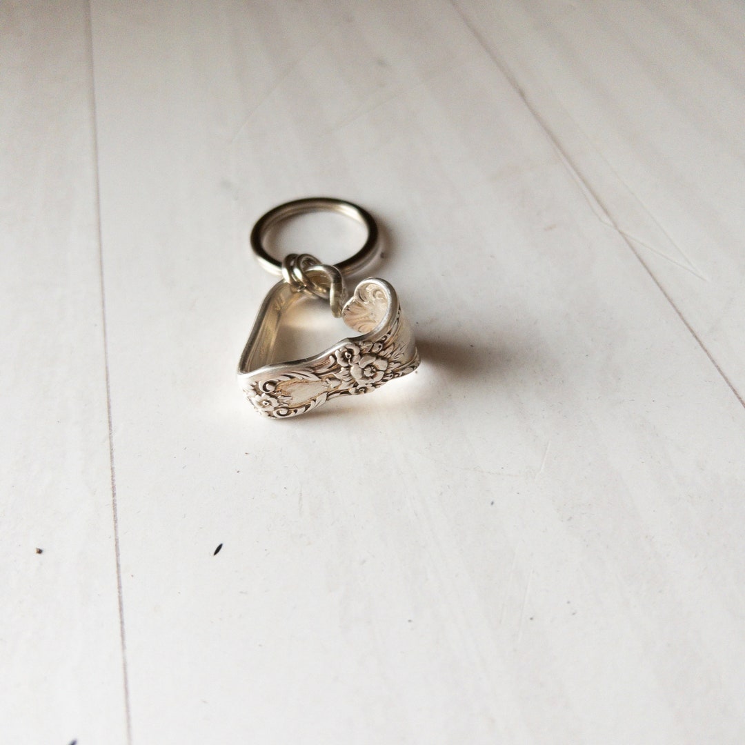 Bent Heart Keychain - Etsy