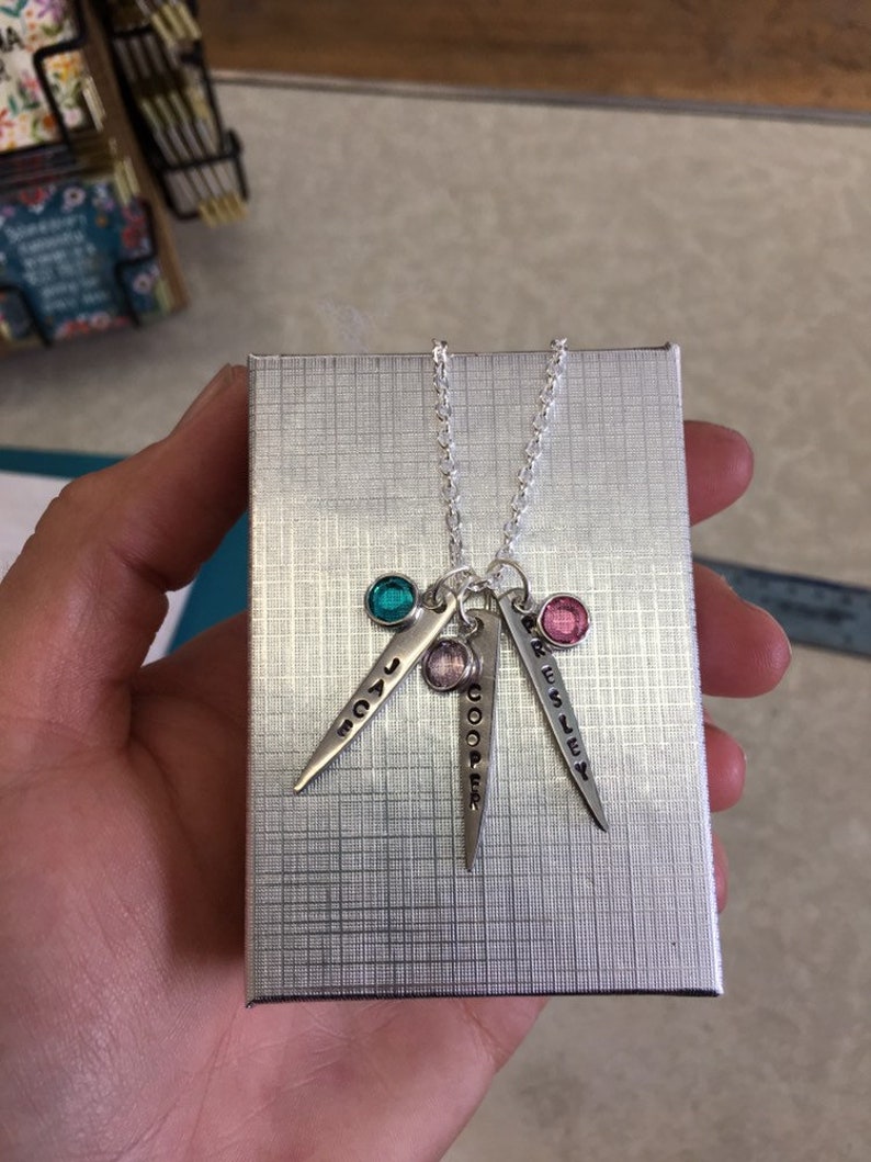 Custom fork tine name necklace | Etsy