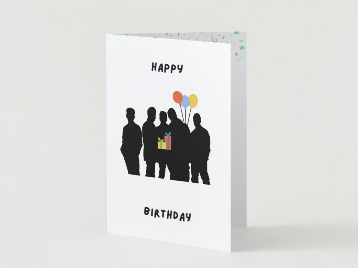 Printable Birthday Card | Boyband | Blockhead | Digital Birthday Cards ...