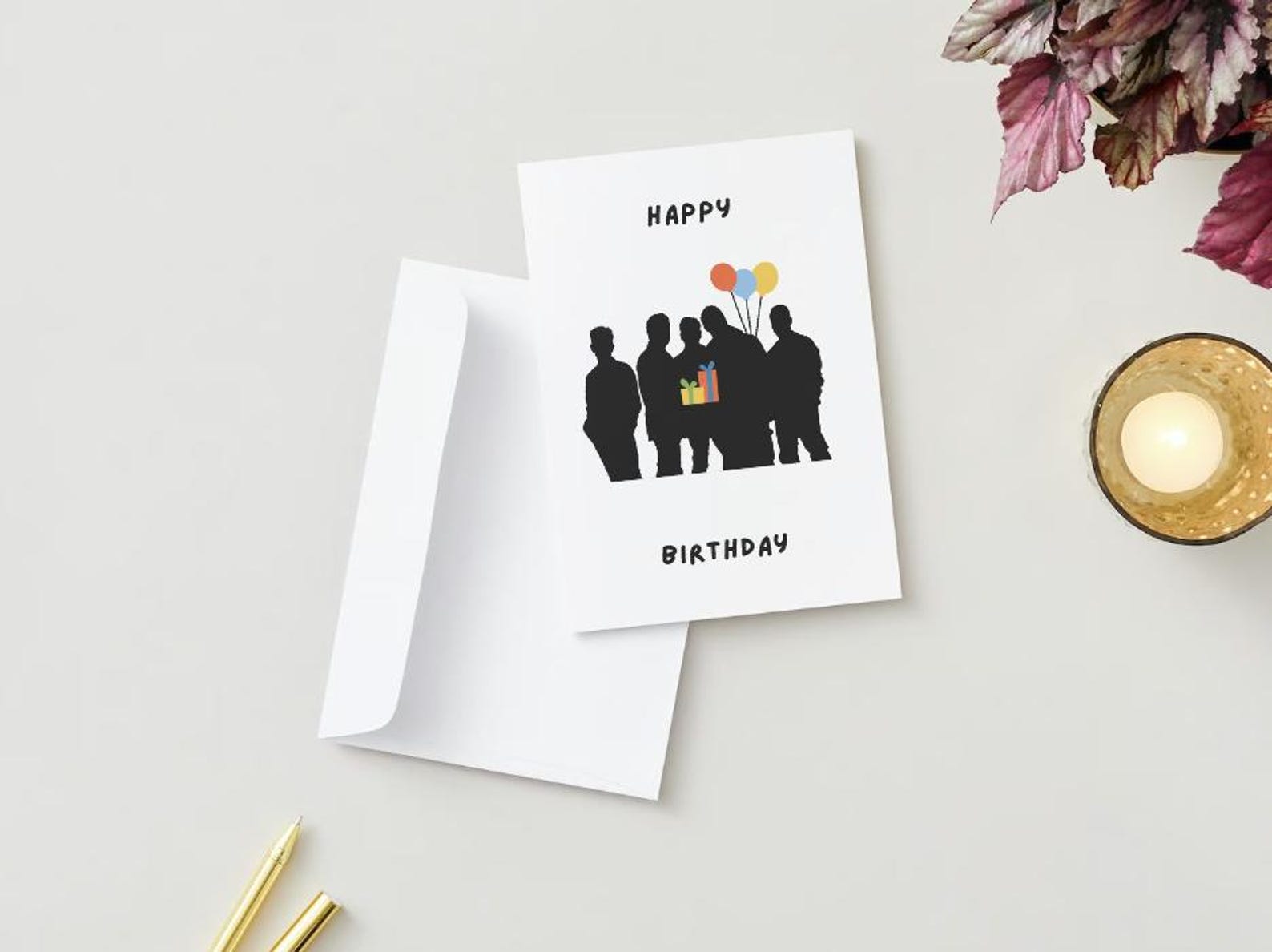 Printable Birthday Card | Boyband | Blockhead | Digital Birthday Cards ...