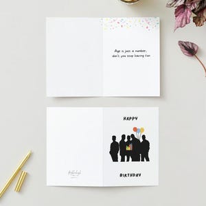 Printable Birthday Card | Boyband | Blockhead | Digital Birthday Cards ...