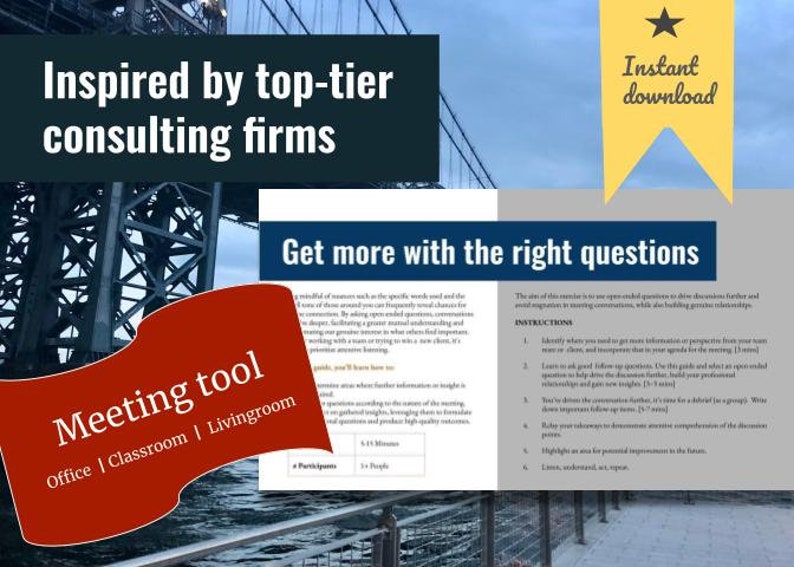 Professional Meeting cheat Sheet Printable Client and Team Meetings ...