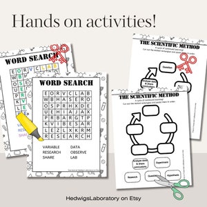 Scientific Method Mini-lesson Worksheets for Print or Tablet Use, Word ...