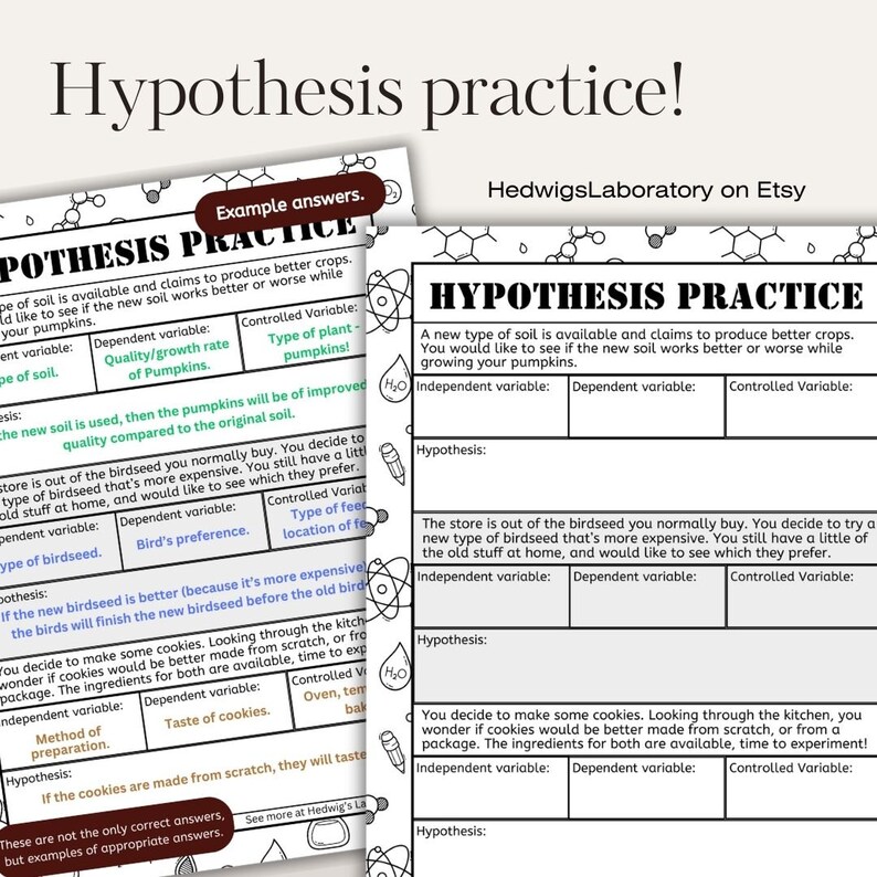 Scientific Method Mini-lesson Worksheets for Print or Tablet Use, Word ...