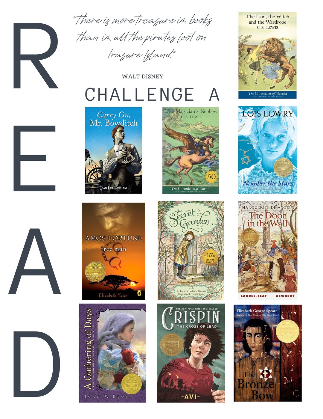 Challenge A Book Poster - Etsy