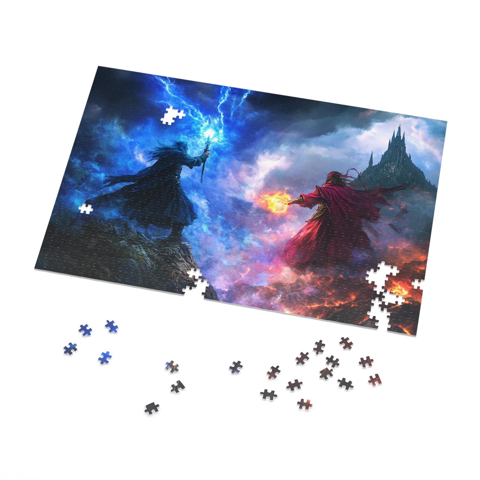 Duel of the Elemental Wizards Jigsaw Puzzle Fantasy Puzzle - Etsy
