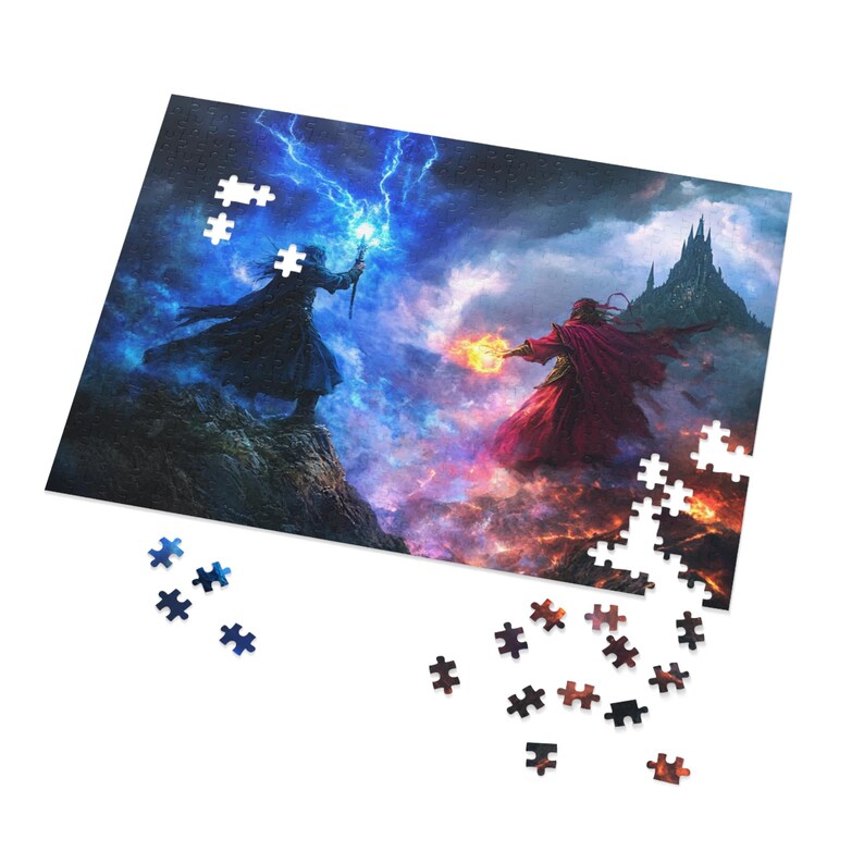 Duel of the Elemental Wizards Jigsaw Puzzle Fantasy Puzzle - Etsy