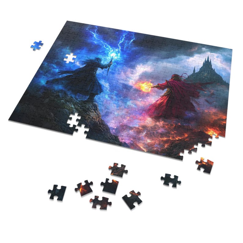 Duel of the Elemental Wizards Jigsaw Puzzle Fantasy Puzzle - Etsy