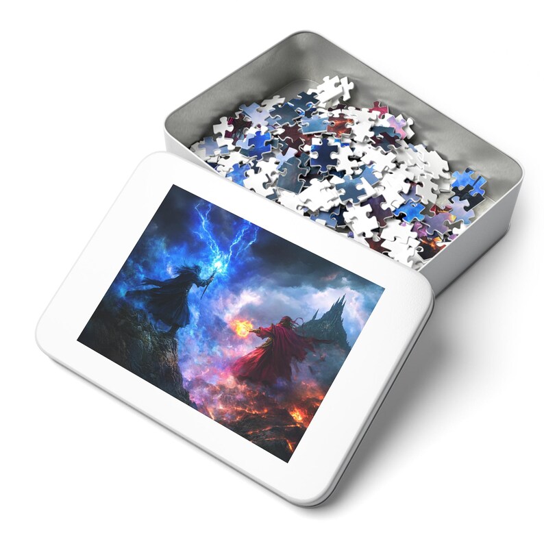 Duel of the Elemental Wizards Jigsaw Puzzle Fantasy Puzzle - Etsy