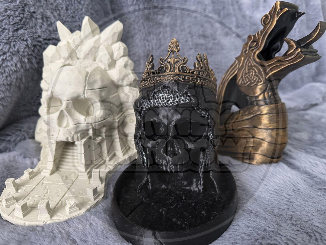Dice Towers & Containers - FREE DICE. Viking, Heavy is the Head That Wears the Crown Skull ...