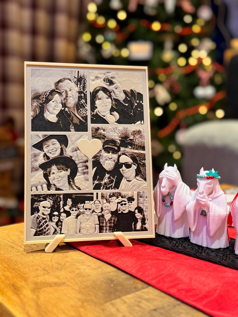 Customised 3d Printed Photo Collage - Multi Photo Personalised Gift or ...