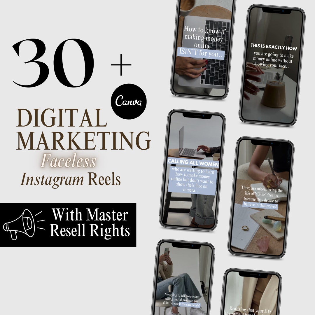 MRR Digital Marketing Faceless Instagram Reels Master Resell Rights ...