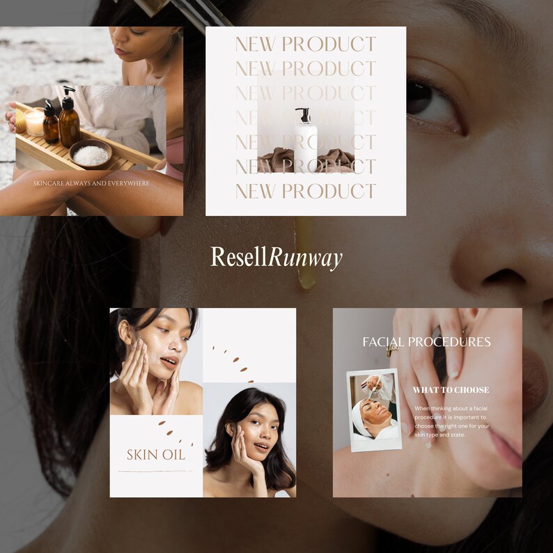 100 MRR Esthetician Instagram Templates Master Resell Rights Skincare ...