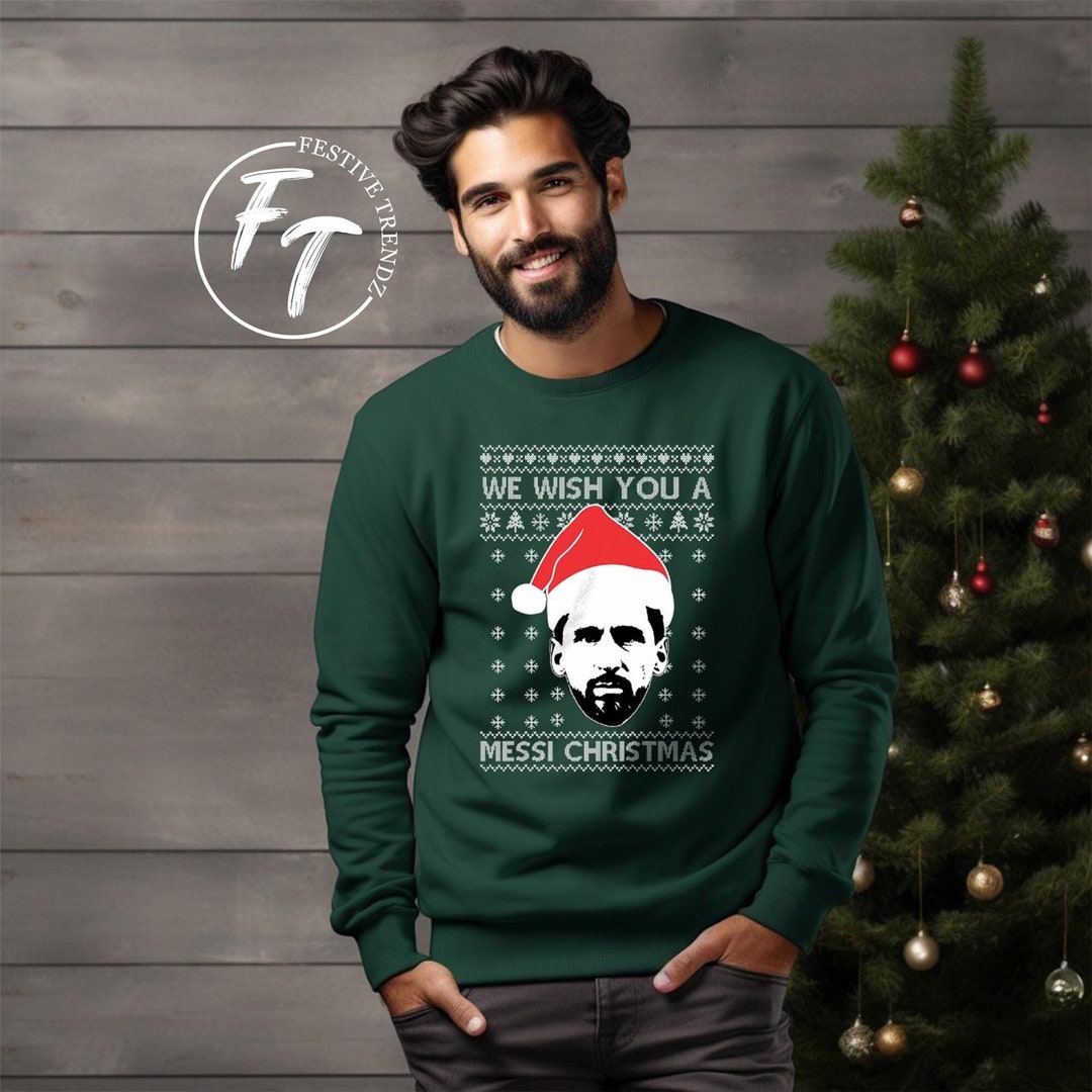 We Wish You a Messi Christmas Sweatshirt, Lionel Messi Ugly Christmas ...