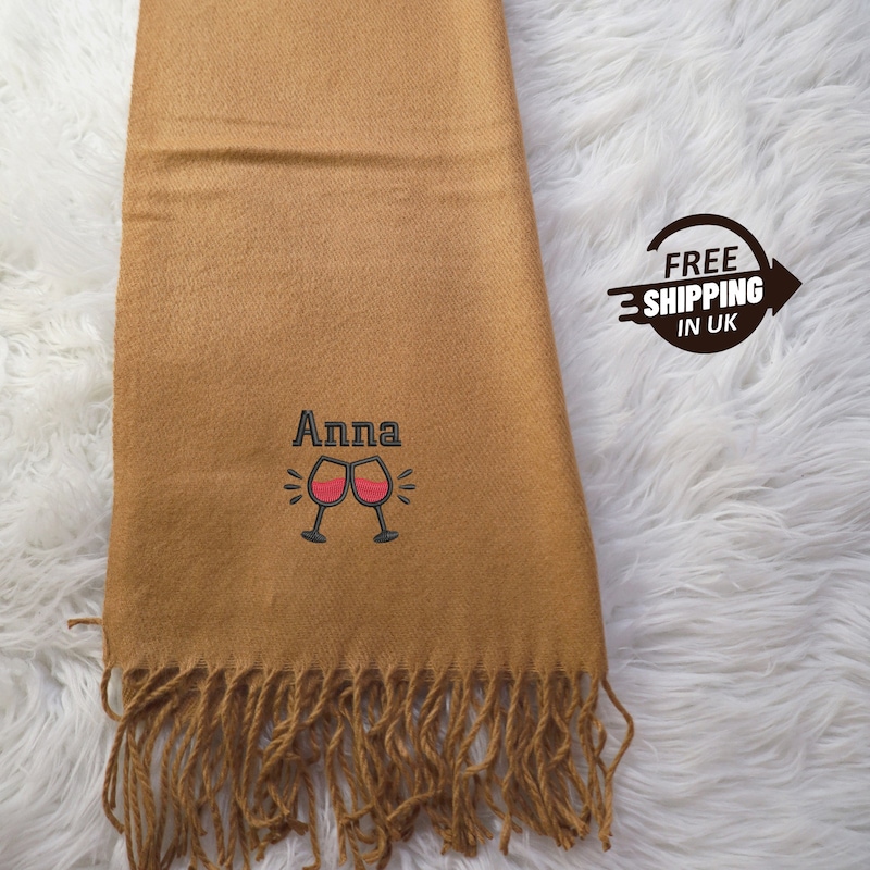 Monogrammed Scarf - Etsy