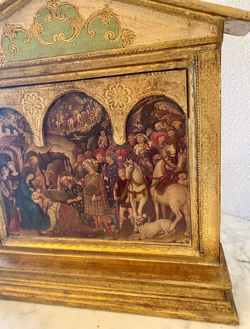 Stunning Adoration of the Magi Panel in Giltwood Frame - Etsy