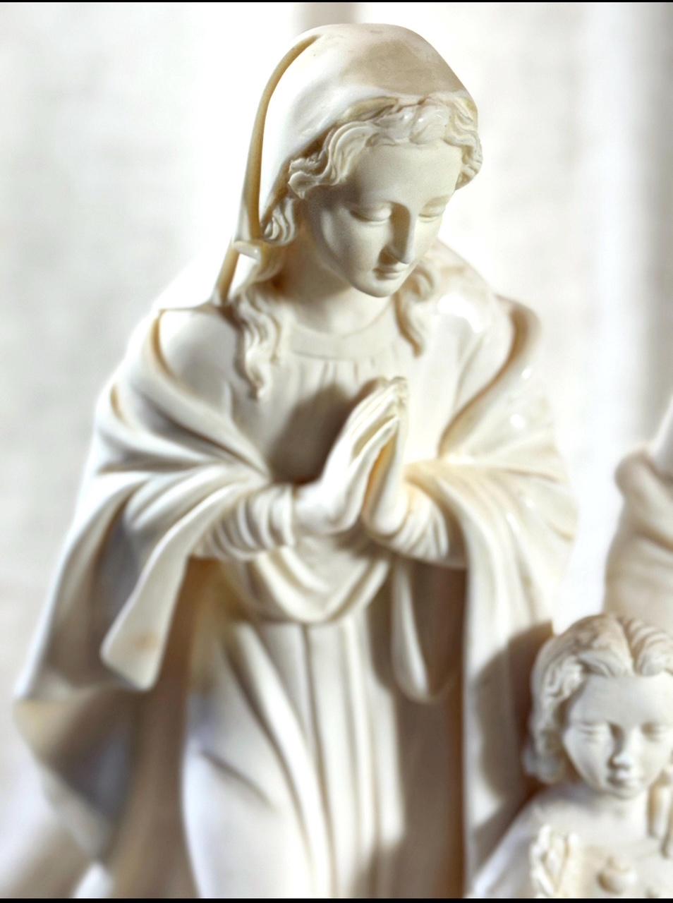 G. Ruggeri Holy Family Vintage Italy Statue - Alabaster Resin Sculpture ...