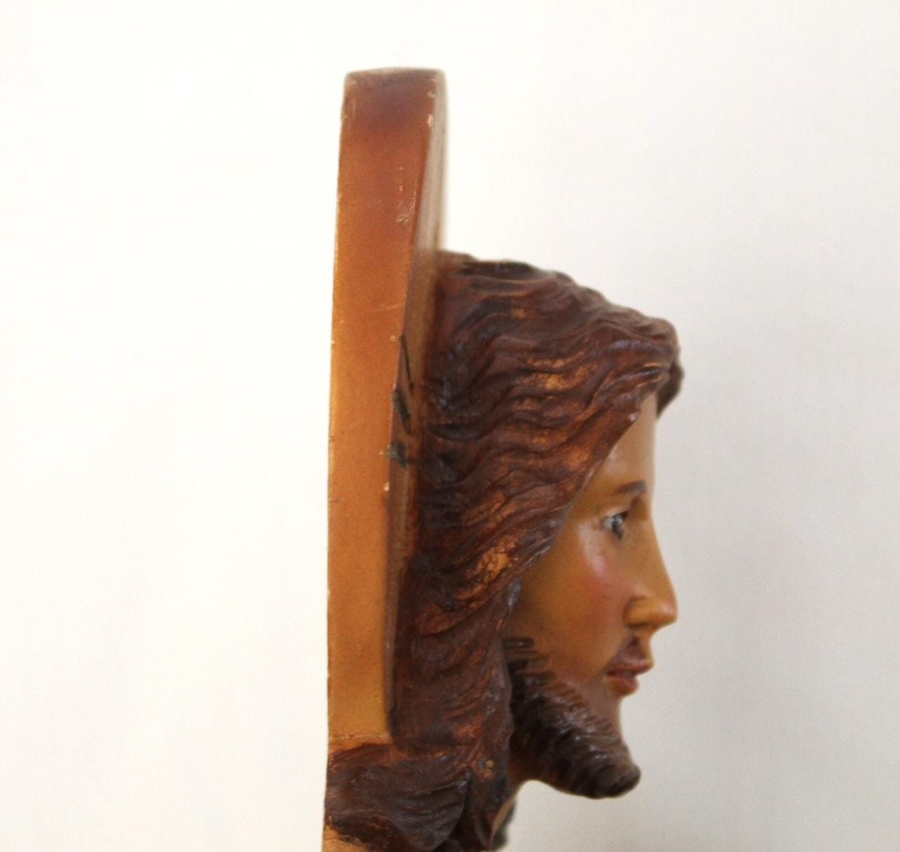 Hand-carved Sacred Heart of Jesus Wall Mount Statue - Etsy