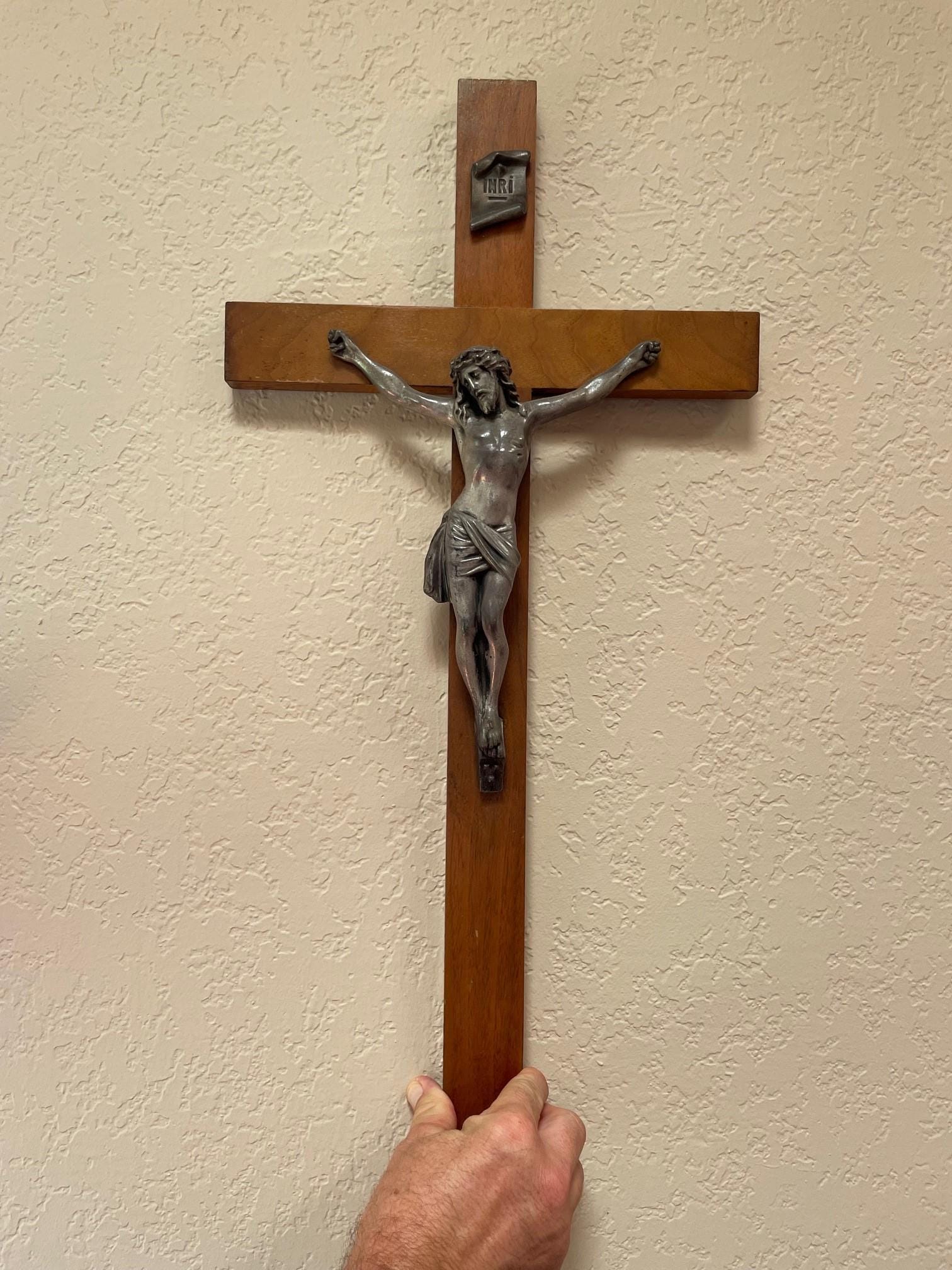 Handcrafted Wooden Crucifix - 24" X 12" - Etsy