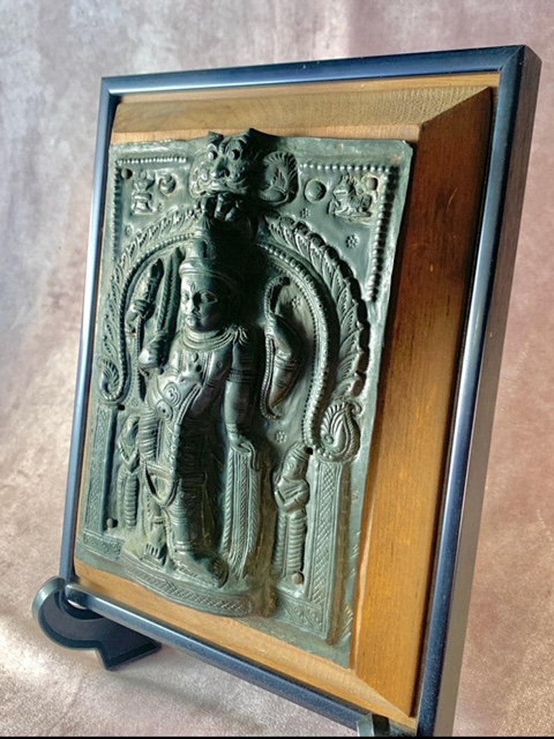 Unique Vintage Metal Relief Panel: Shiva Virabhadra - Etsy