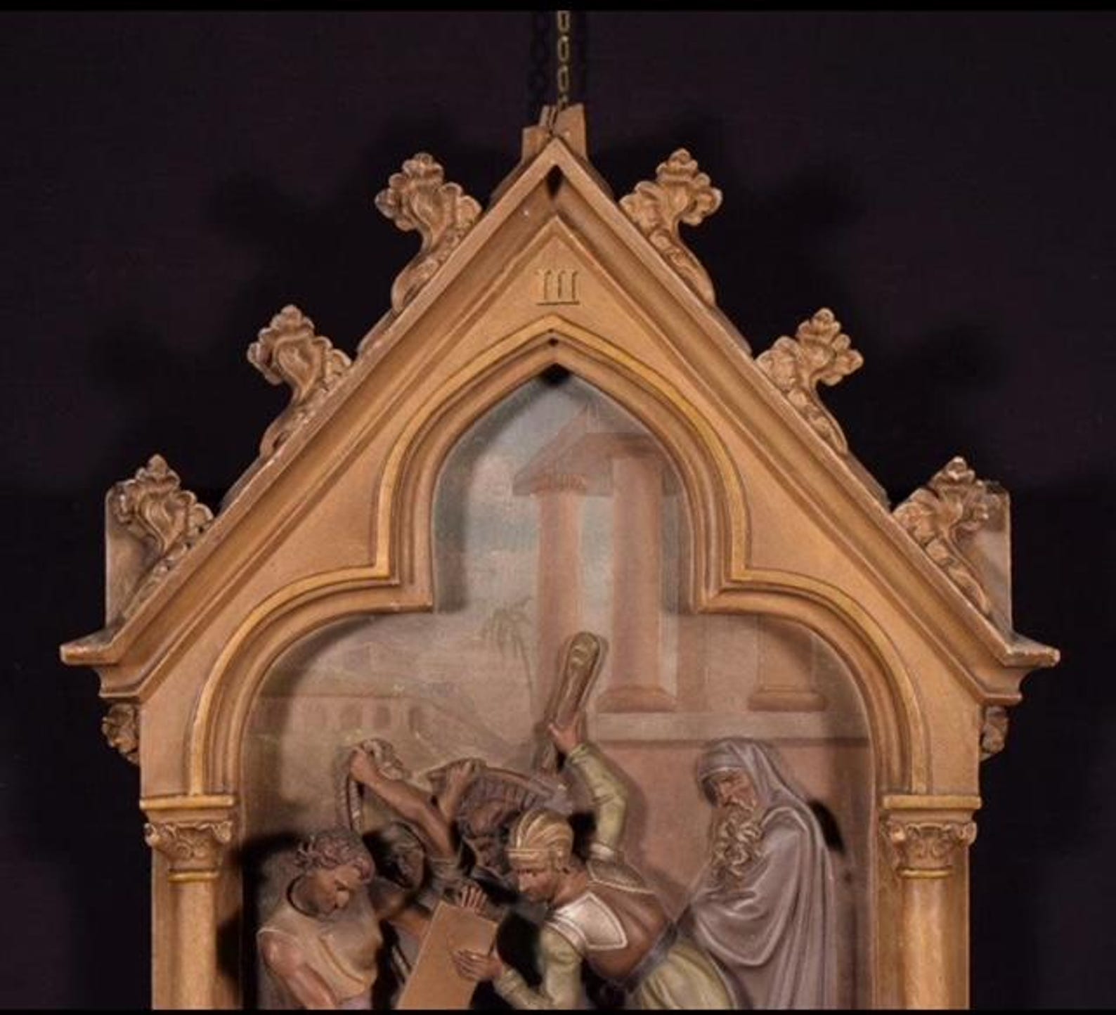 Antique Station of the Cross | Hand-painted Plaster | Late 1800s ...