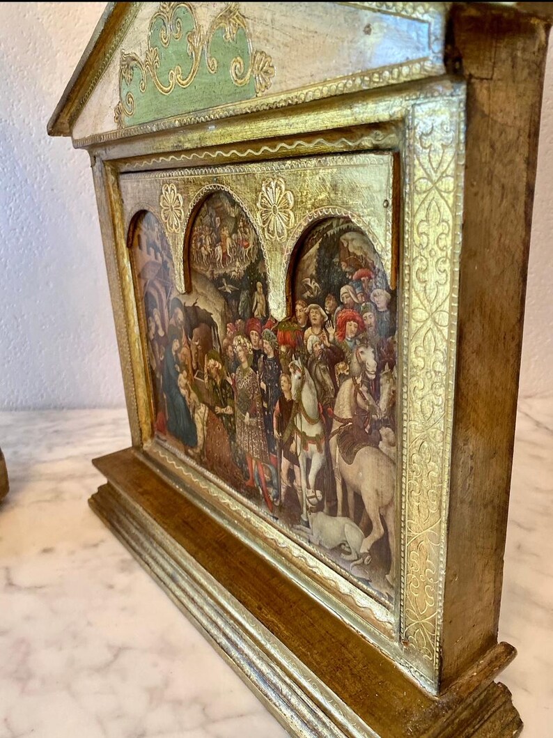 Stunning Adoration of the Magi Panel in Giltwood Frame - Etsy