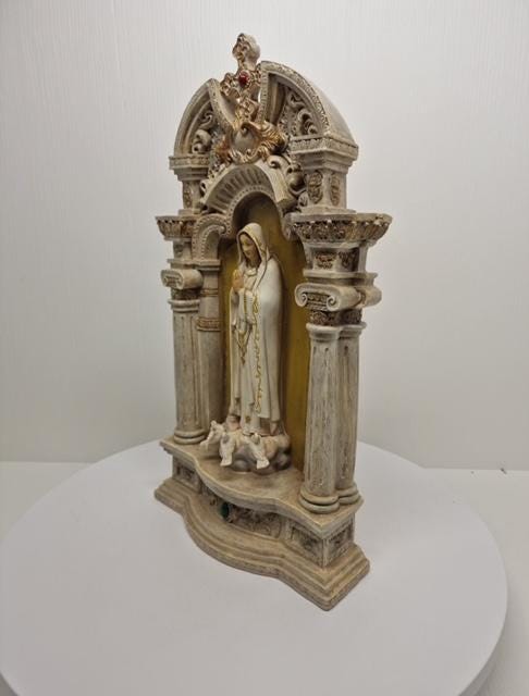 Vintage Virgin Mary Wall Plaque With Doves 15 Resin Statue - Etsy