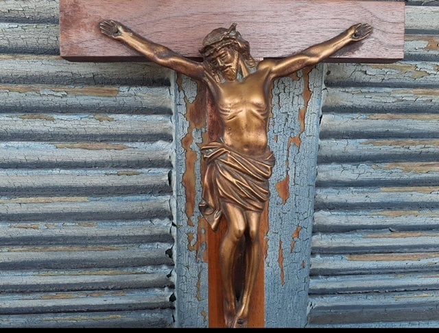 Extra Large Vintage Wooden Crucifix for Wall Mounting - Etsy