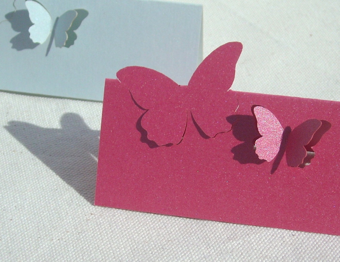 8 Butterfly Wedding Place Name Cards - Etsy