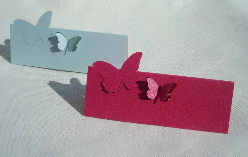 8 Butterfly Wedding Place Name Cards - Etsy