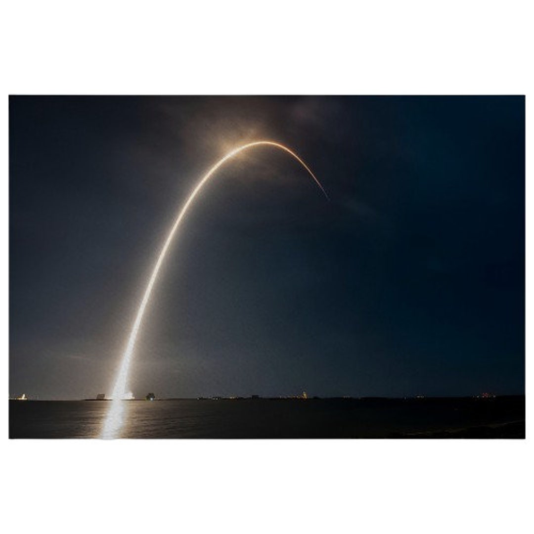 Space X Rocket Launch Long Exposure Capture - Aluminium Poster - Etsy